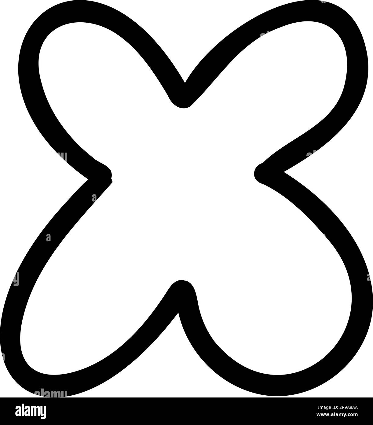 Outline X letter of latin english font Stock Vector Image & Art - Alamy