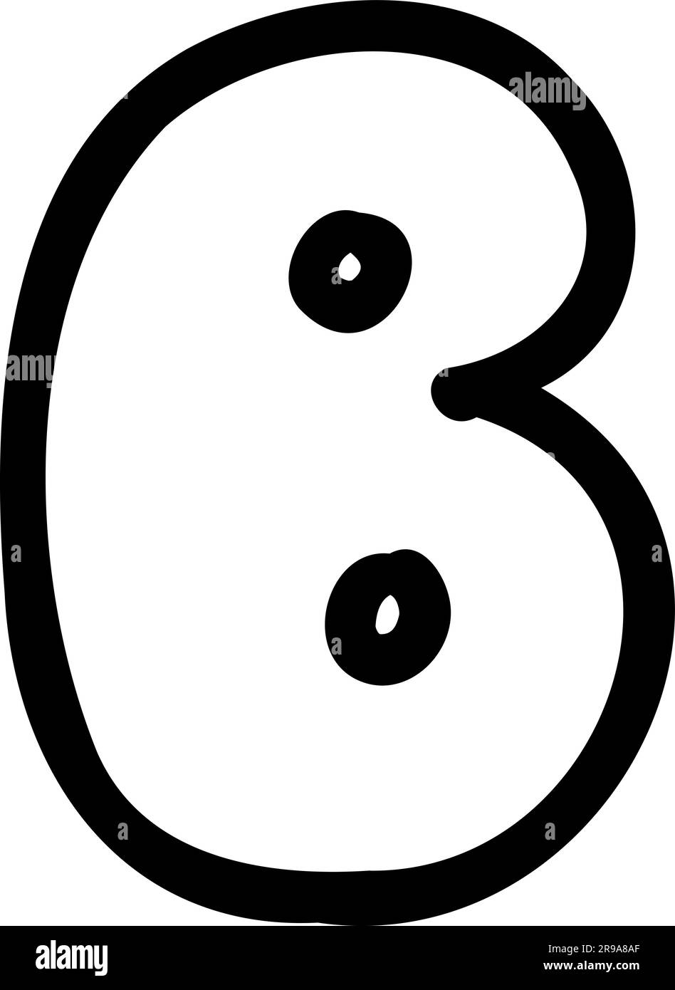 Outline B letter of latin english font Stock Vector Image & Art - Alamy