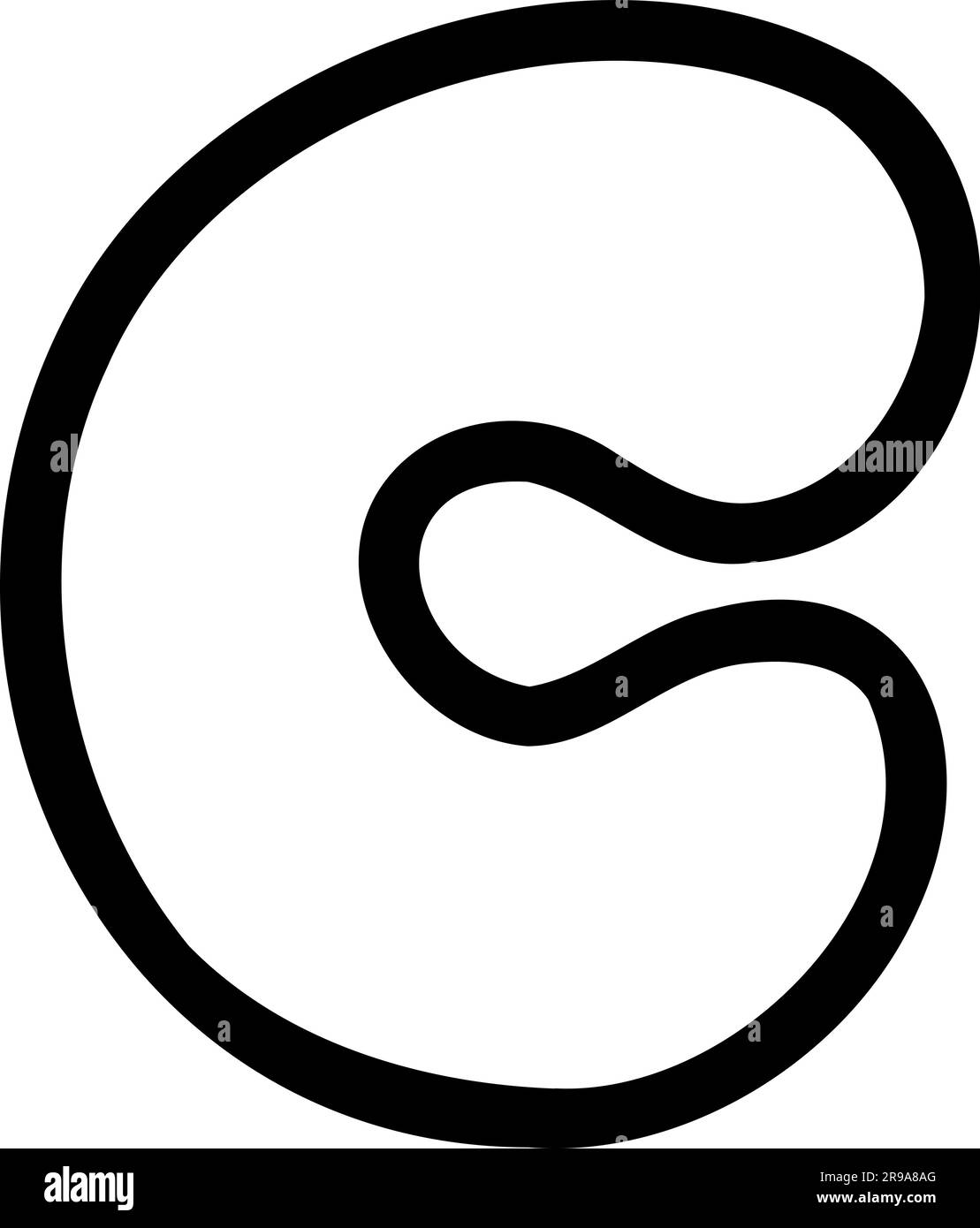 Outline C letter of latin english font Stock Vector Image & Art - Alamy