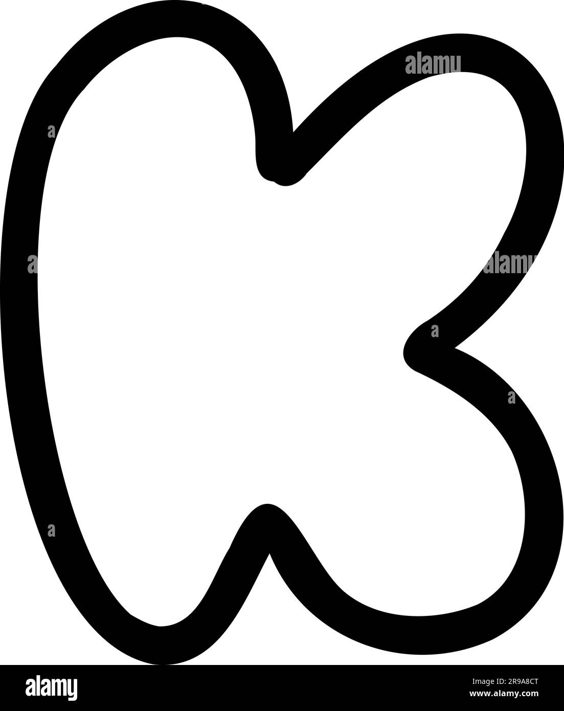 Outline K letter of latin english font Stock Vector Image & Art - Alamy