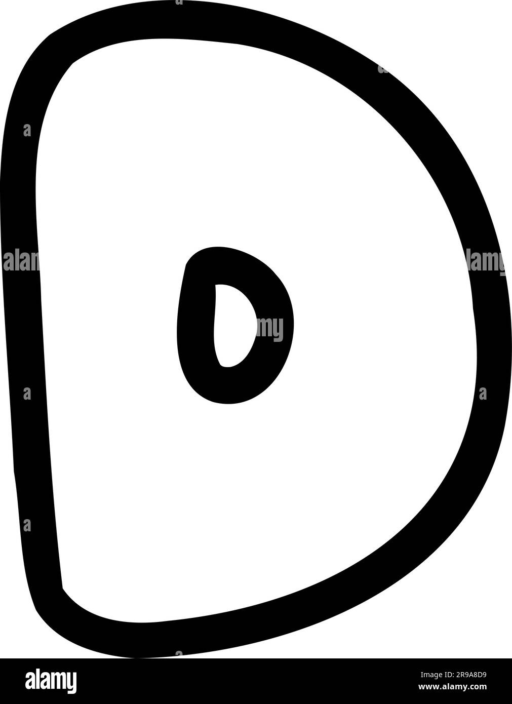 Outline D letter of latin english font Stock Vector Image & Art - Alamy
