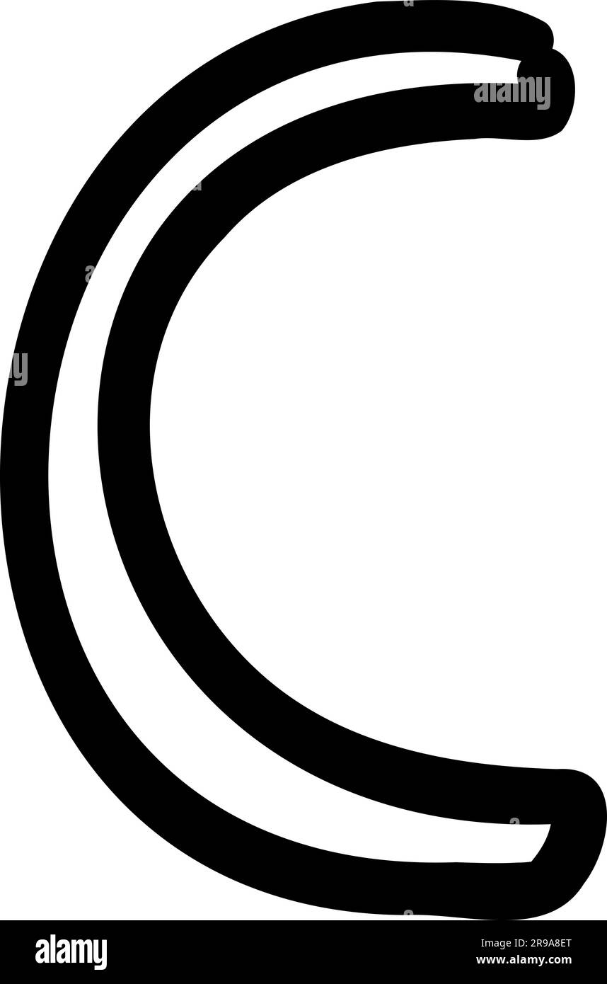 Capital C letter of latin english outline font Stock Vector Image & Art ...