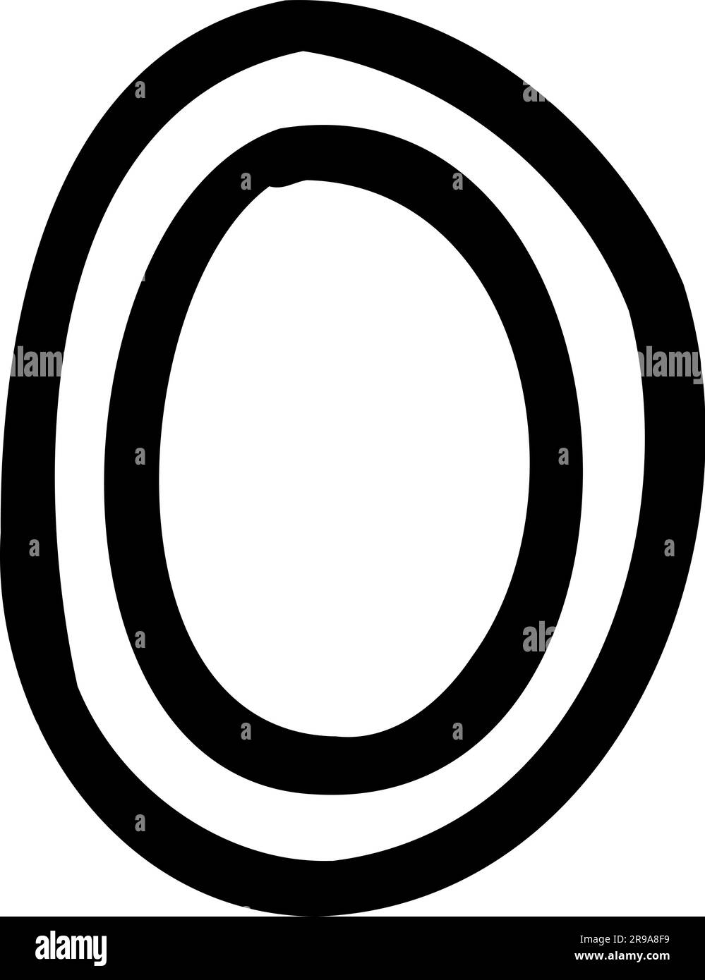 Capital O letter of latin english outline font Stock Vector Image & Art ...