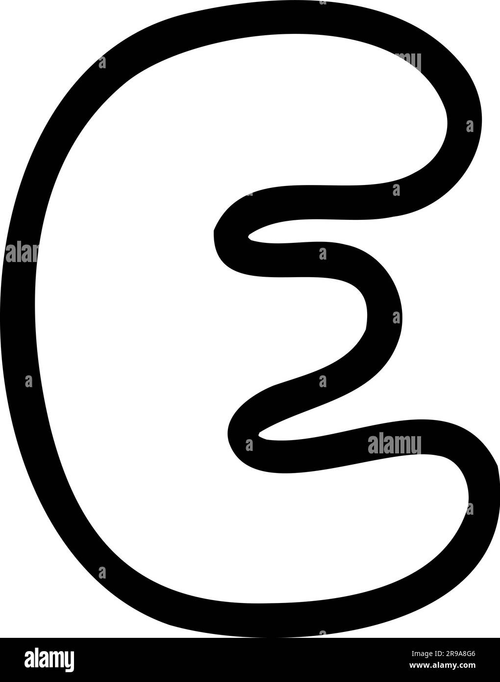 Outline E letter of latin english font Stock Vector Image & Art - Alamy