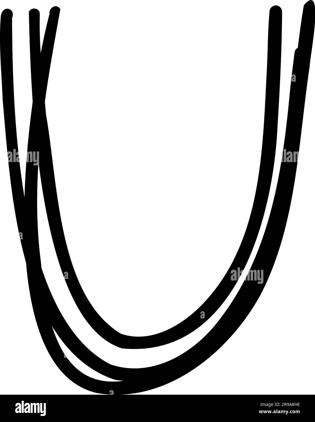 Hand drawn U letter latin english Stock Vector Image & Art - Alamy