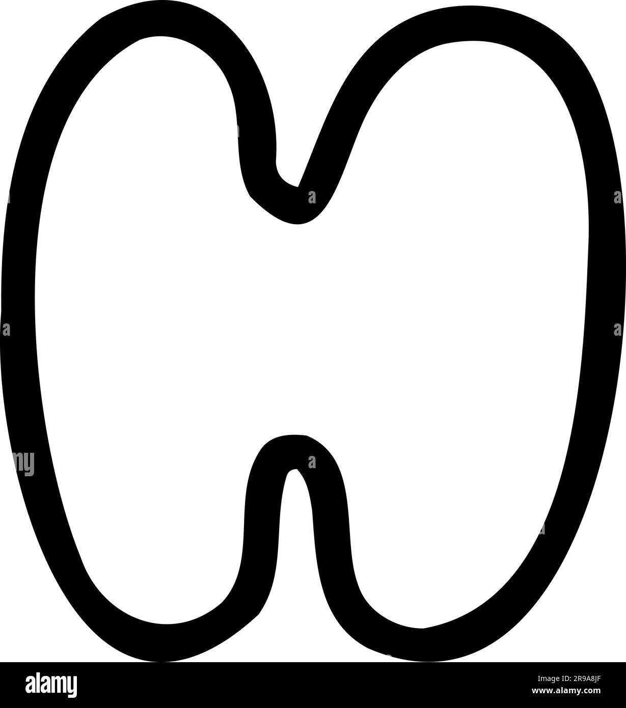 Outline H letter of latin english font Stock Vector Image & Art - Alamy