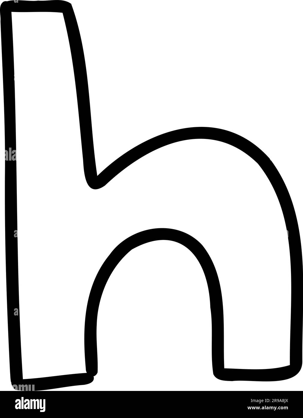 Cartoon h letter of latin english outline abc Stock Vector Image & Art ...