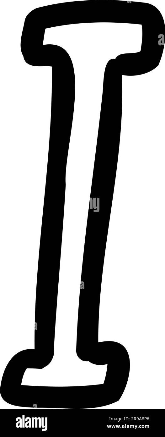 Capital i letter of latin english outline font Stock Vector Image & Art ...