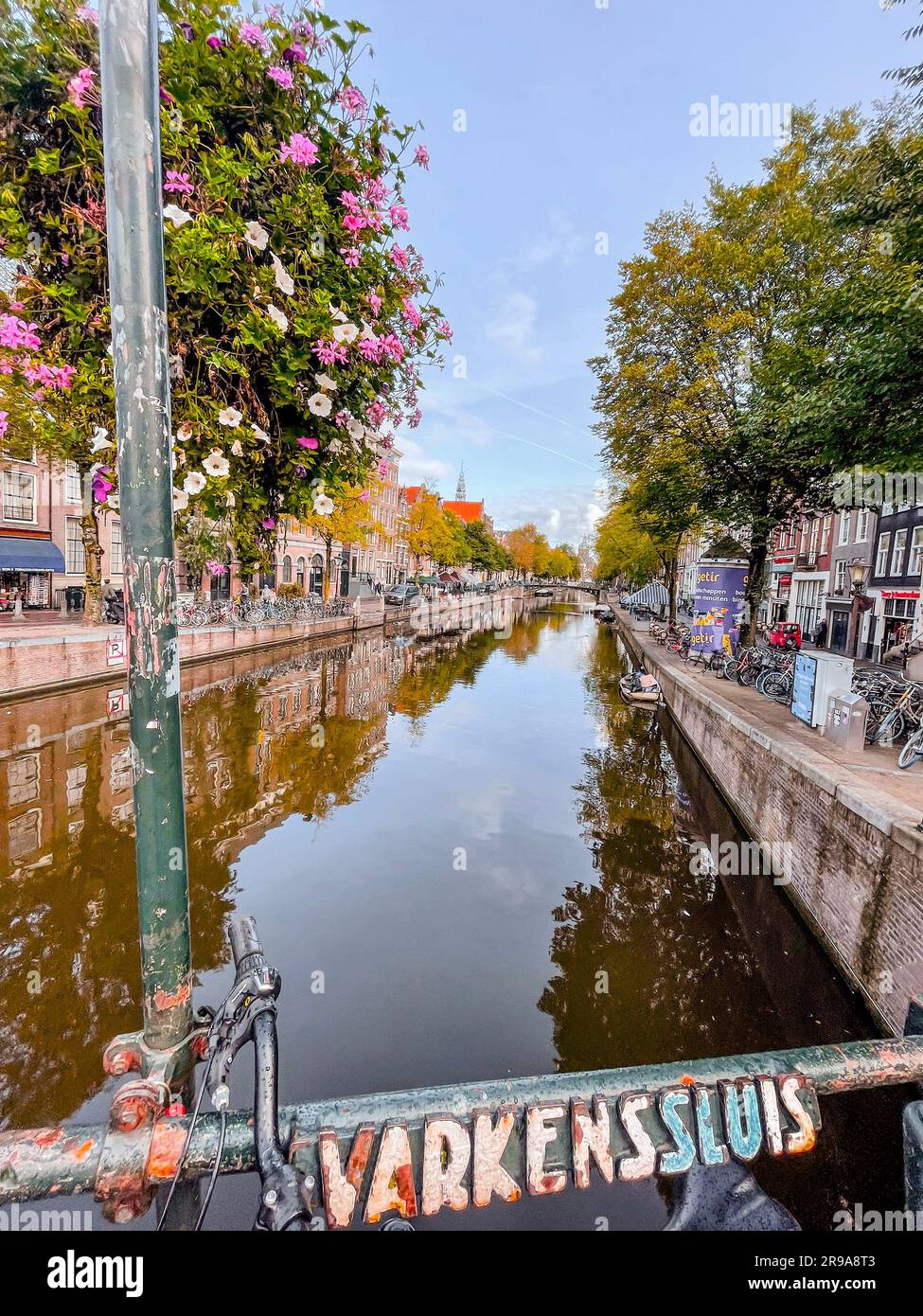 Amsterdam, the Netherlands - October 11, 2021: Canals and typical dutch ...