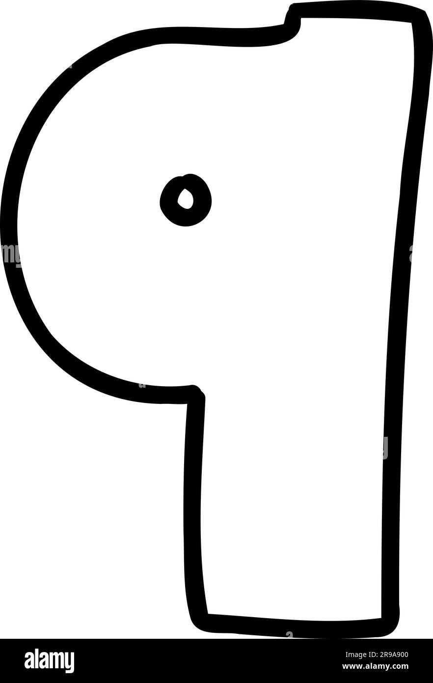 Cartoon Q letter of latin english outline abc Stock Vector Image & Art ...