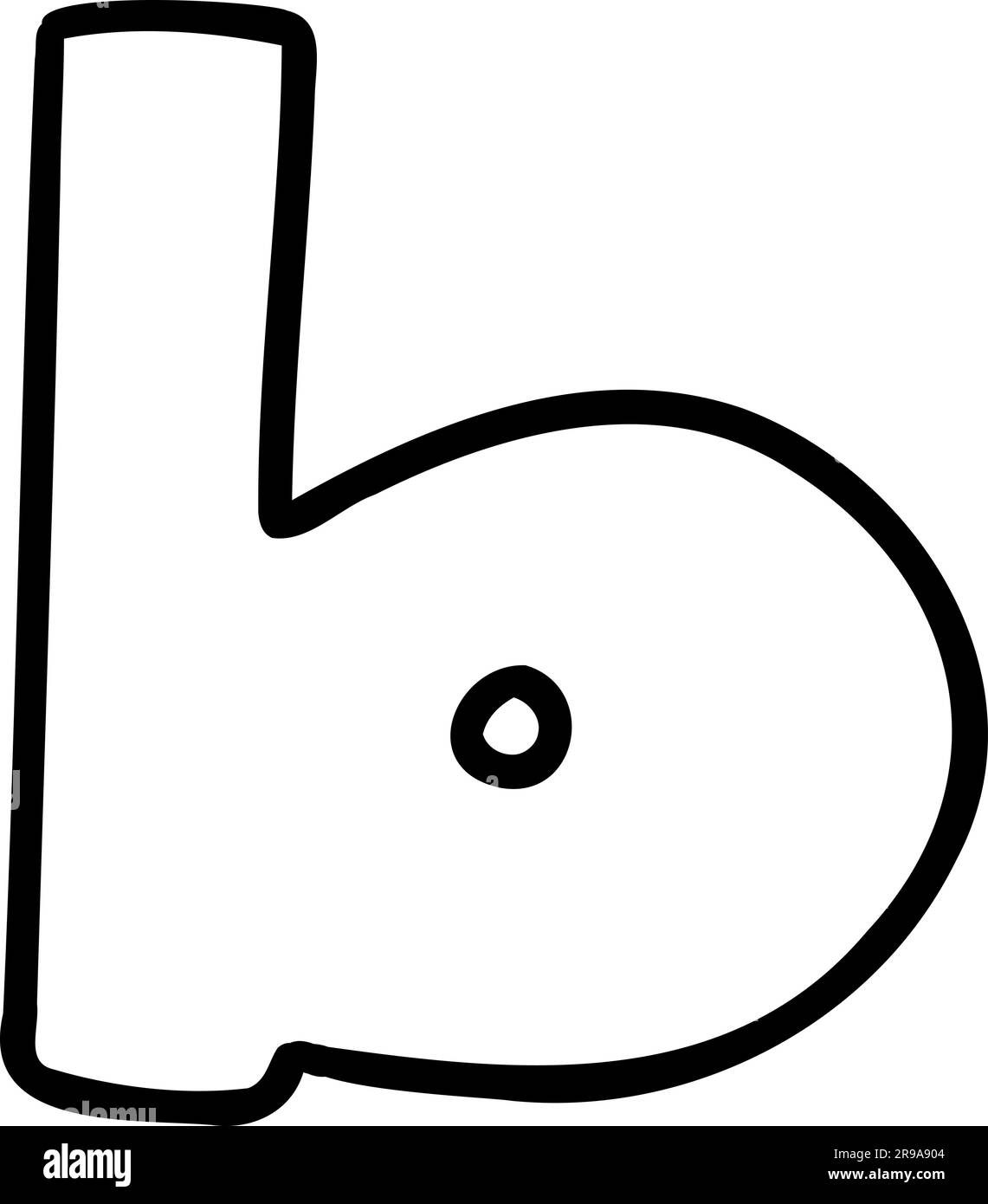 Cartoon b letter of latin english outline abc Stock Vector Image & Art ...