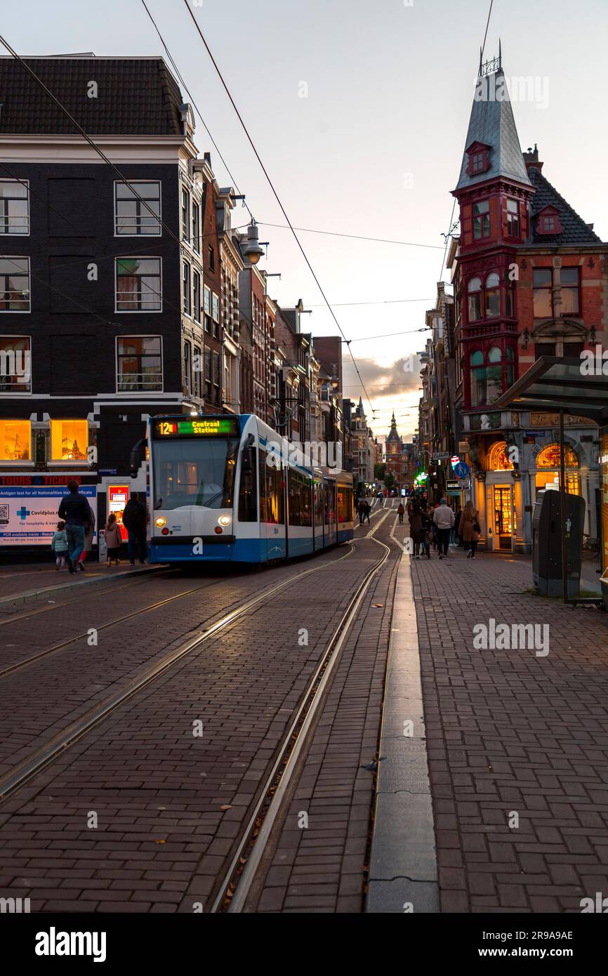 Amsterdam, the Netherlands - October 12, 2021: Street view and generic ...