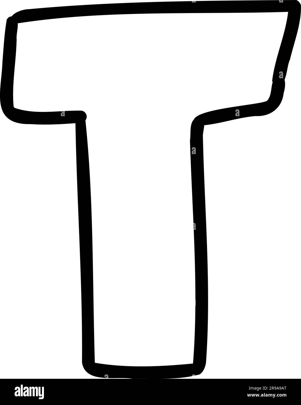 T Bubbel Letters Letter T Sign Design Template Element Royalty Free