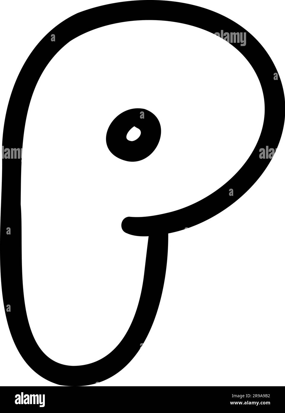 Outline P letter of latin english font Stock Vector Image & Art - Alamy