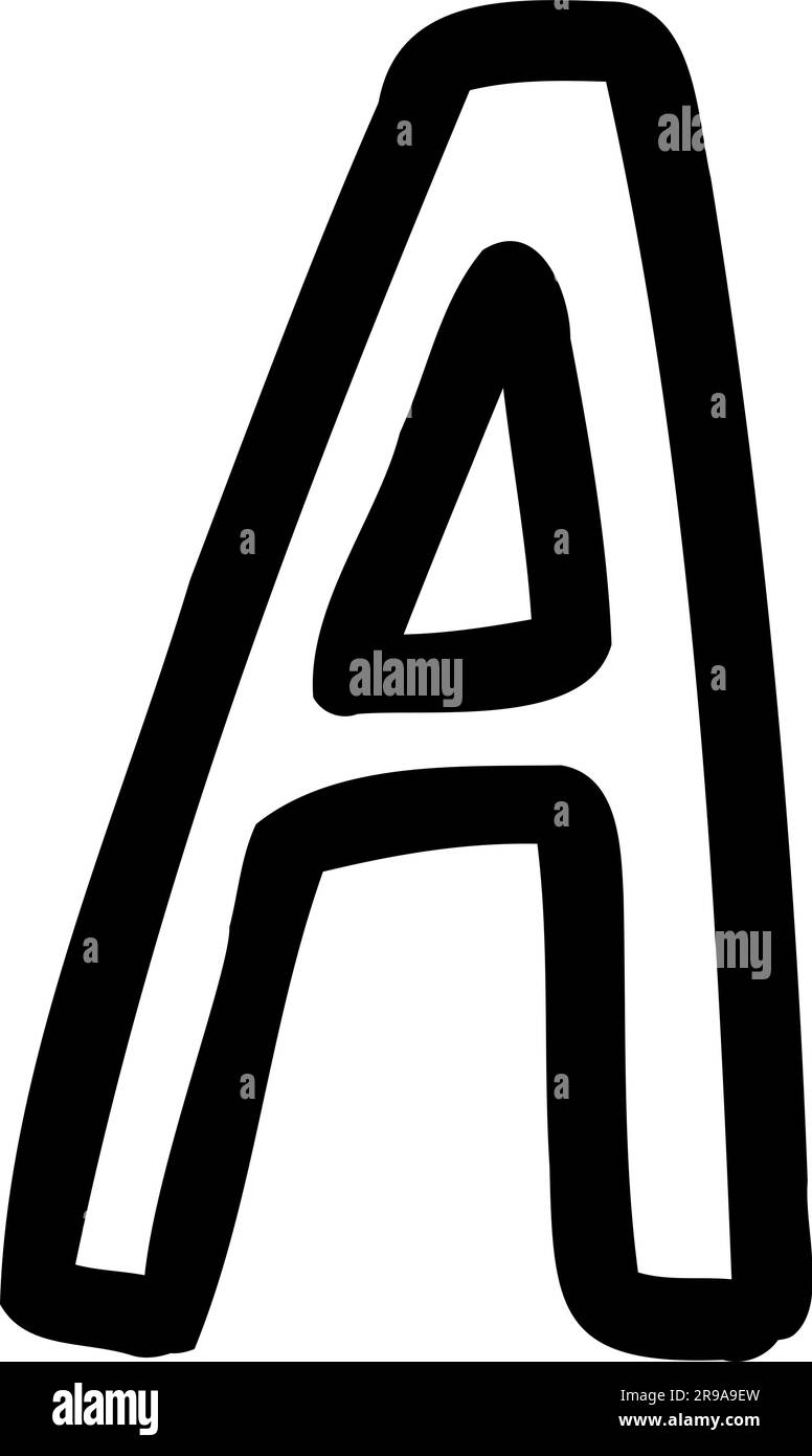 Bubble Letter Capital A