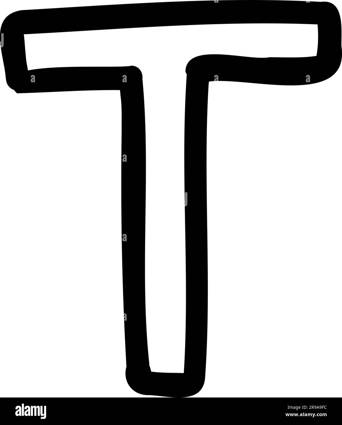 Bubble Letter Capital T