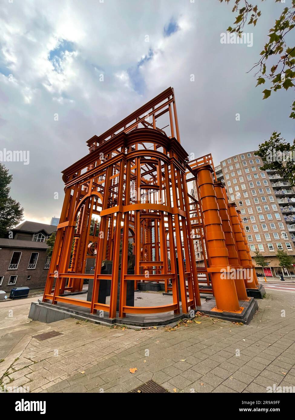 Rotterdam, Netherlands - October 10, 2021: Reconstruction of the ...
