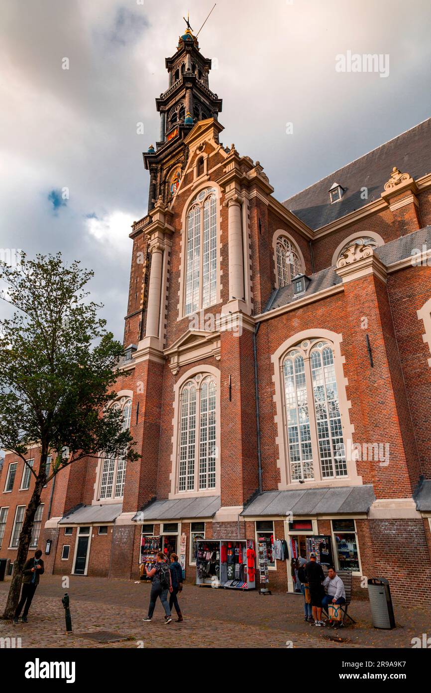 Amsterdam, NL - October 10, 2021: The Westerkerk, Western Church is a ...