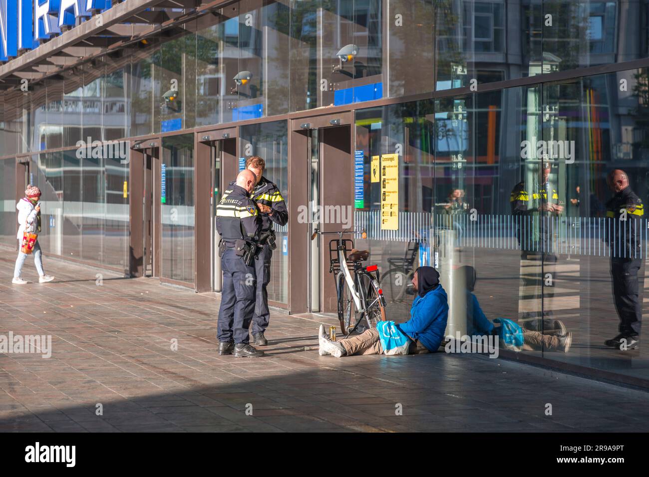 Rotterdam, Netherlands - October 9, 2021: Dutch police officers ...