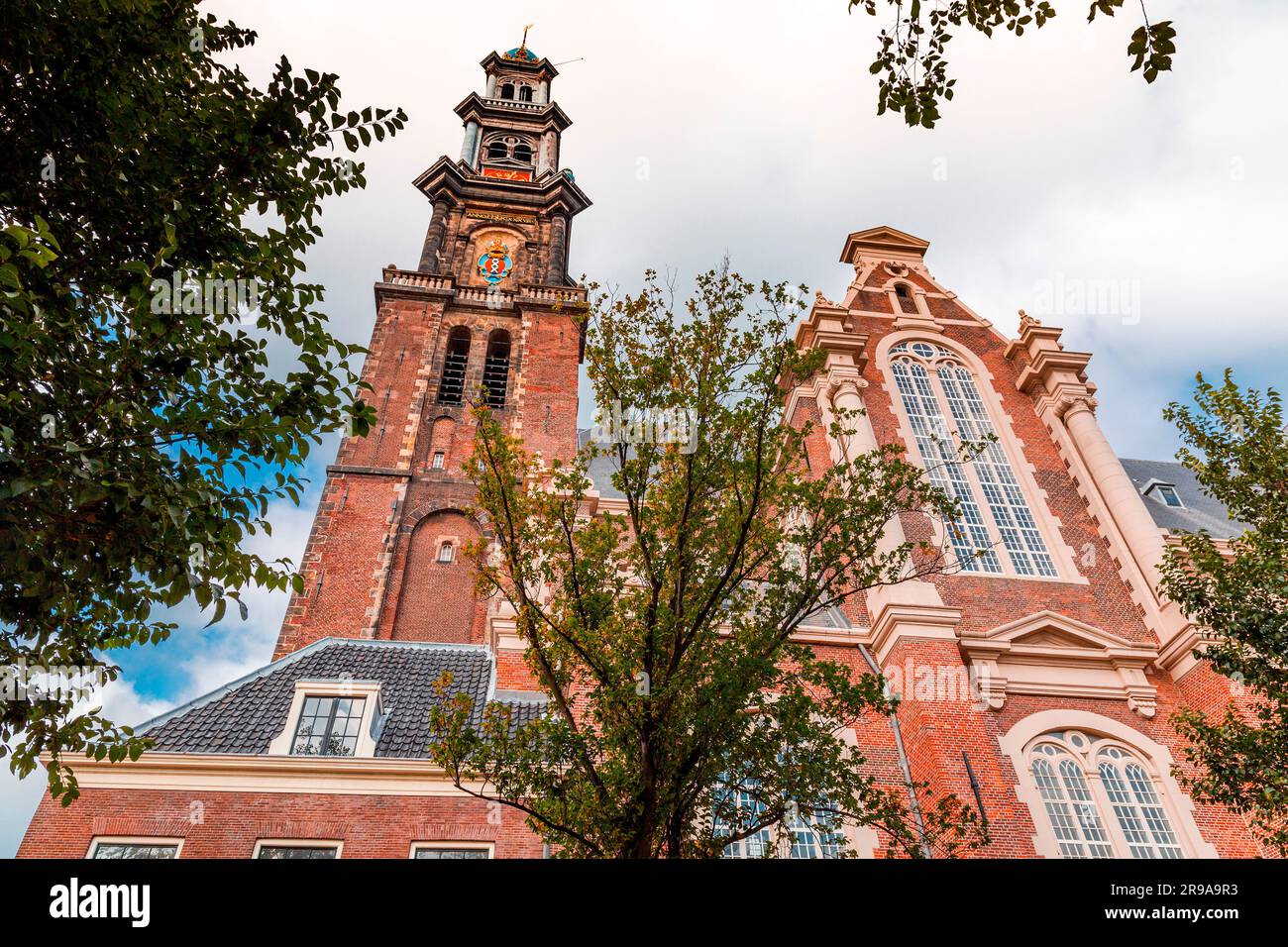 Amsterdam, NL - October 10, 2021: The Westerkerk, Western Church is a ...