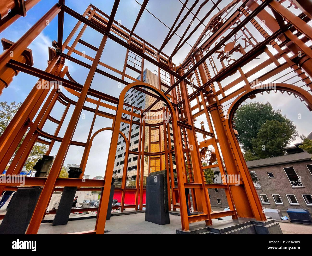Rotterdam, Netherlands - October 10, 2021: Reconstruction of the ...