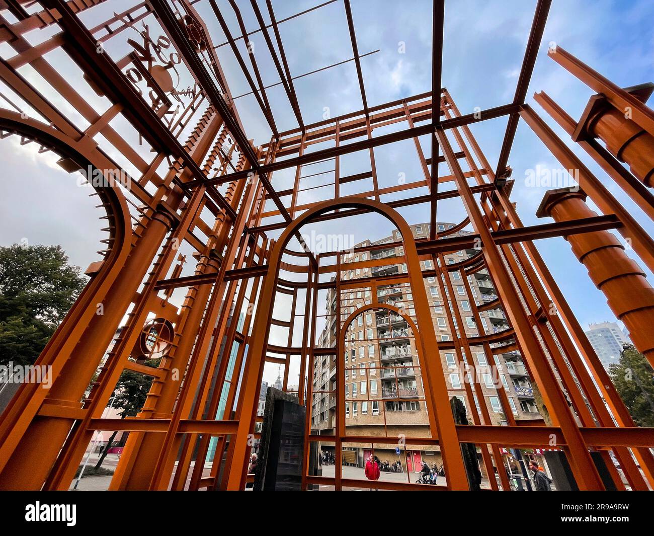 Rotterdam, Netherlands - October 10, 2021: Reconstruction of the ...