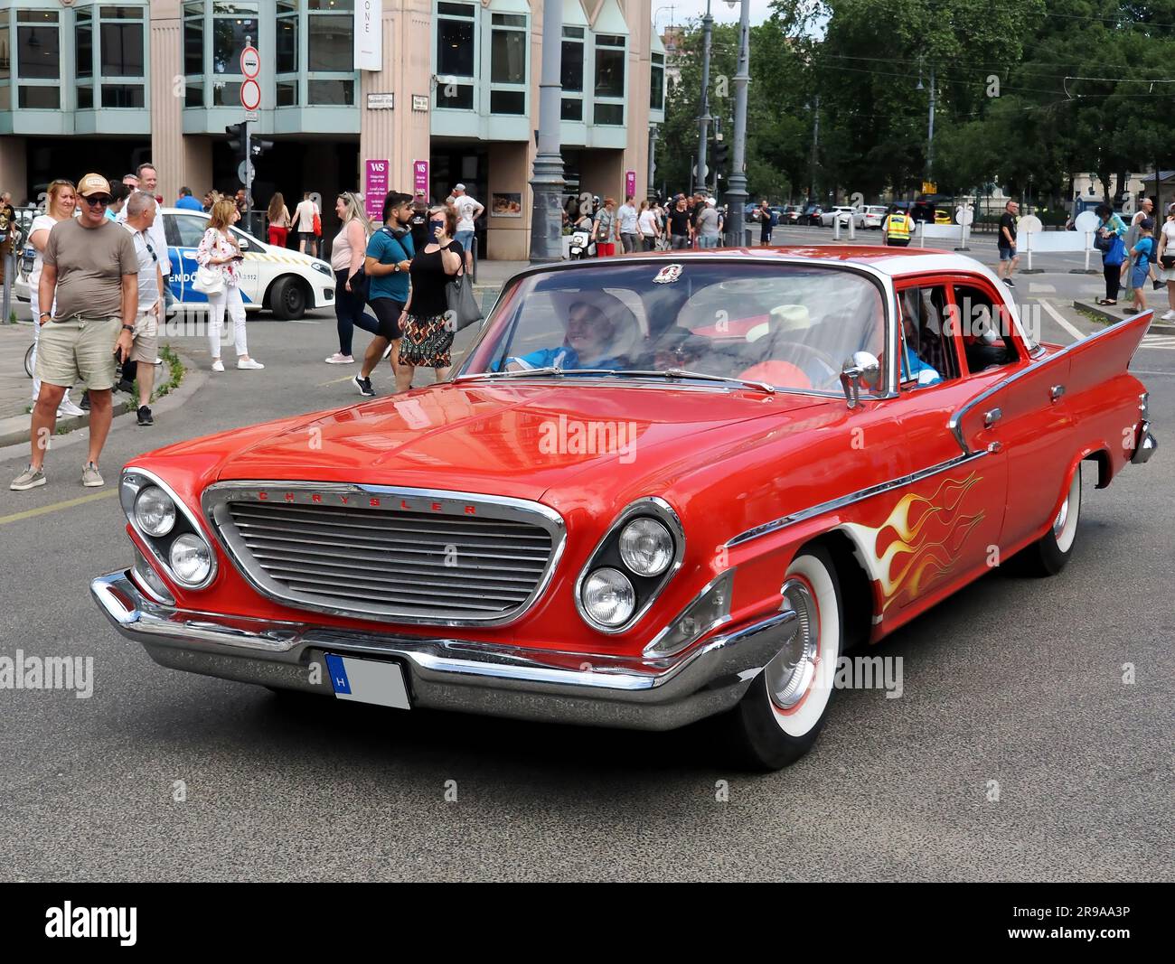 Chrysler Newport sedan car, Harley-Davidson 120th Anniversary Festival ...