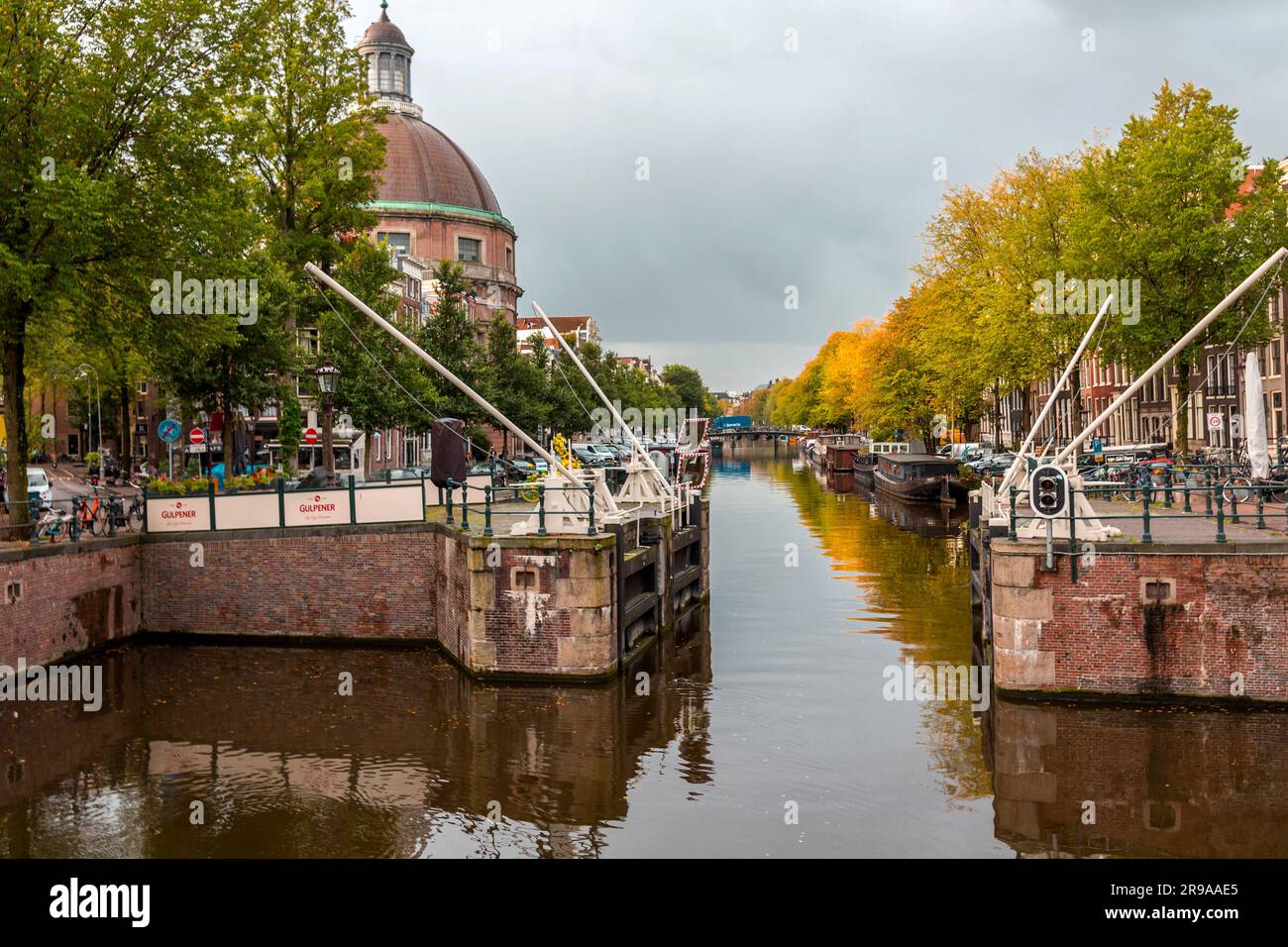 Amsterdam, the Netherlands - October 14, 2021: Canals and typical dutch ...