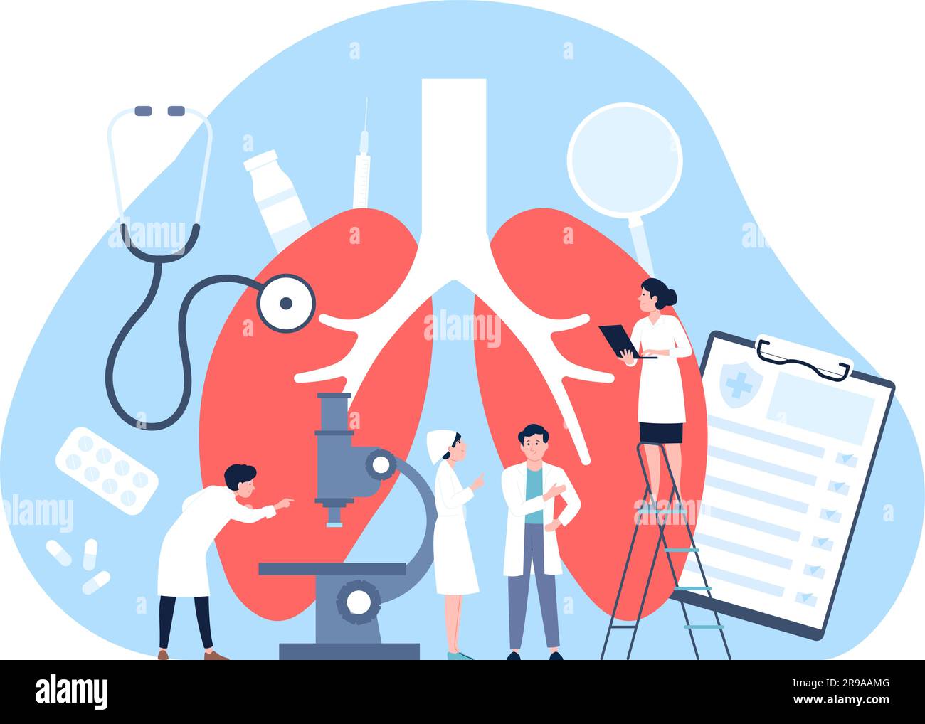 Pulmonology Concept Healthcare Lung Check In Clinical Research And