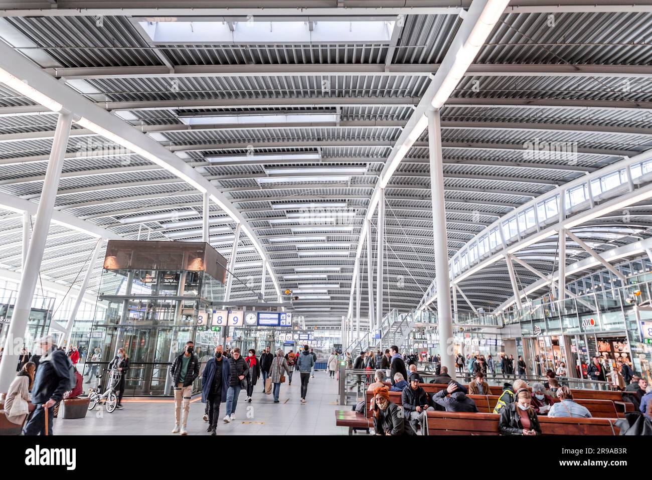 Utrecht, NL - OCT 9, 2021: Utrecht Central Station is the transit hub ...