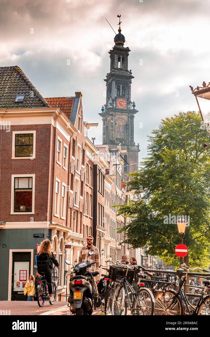 Amsterdam, NL - October 10, 2021: The Westerkerk, Western Church is a ...