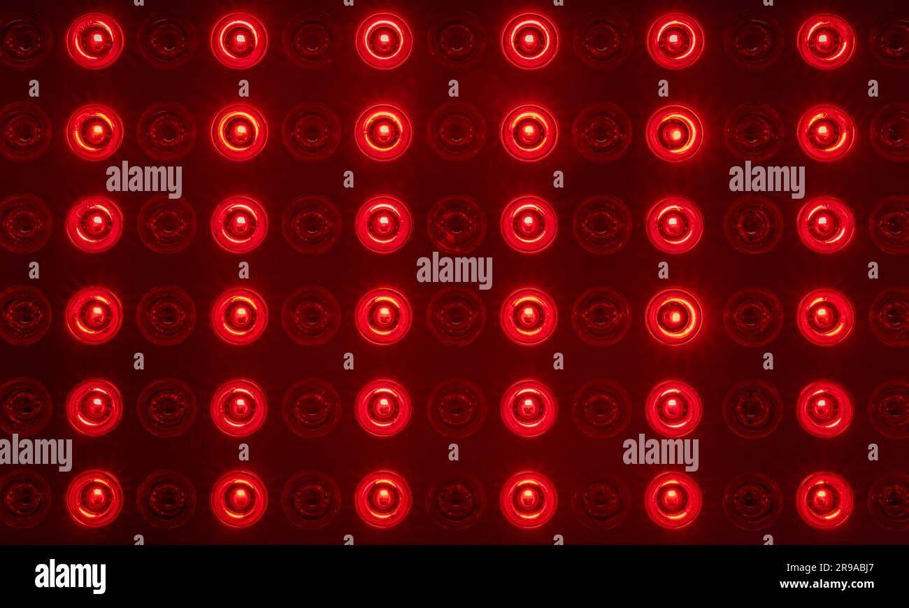 detail of red light therapy panel for skin health, pain relief ...