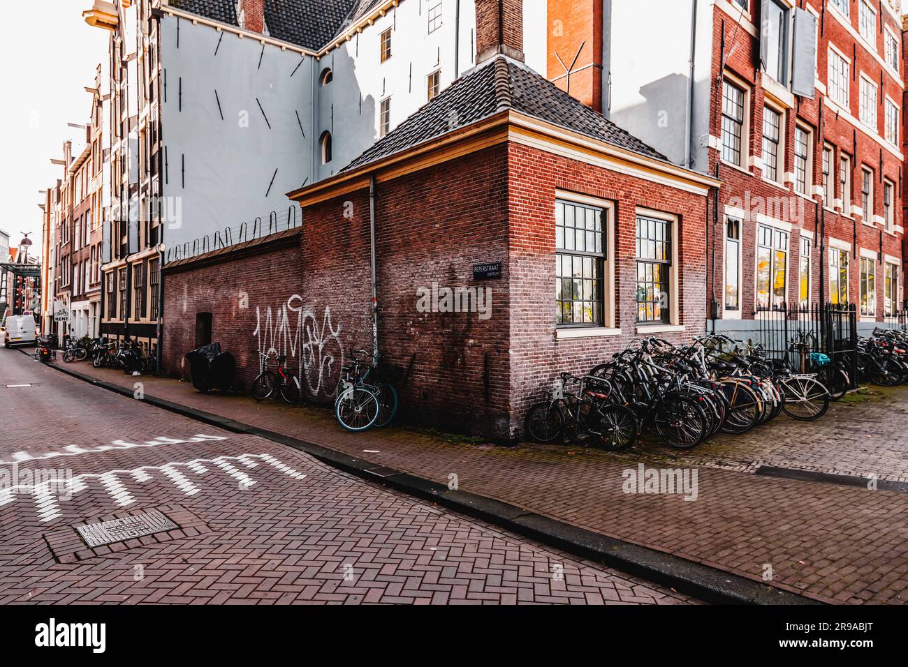 Amsterdam, the Netherlands - October 11, 2021: Street view and generic ...