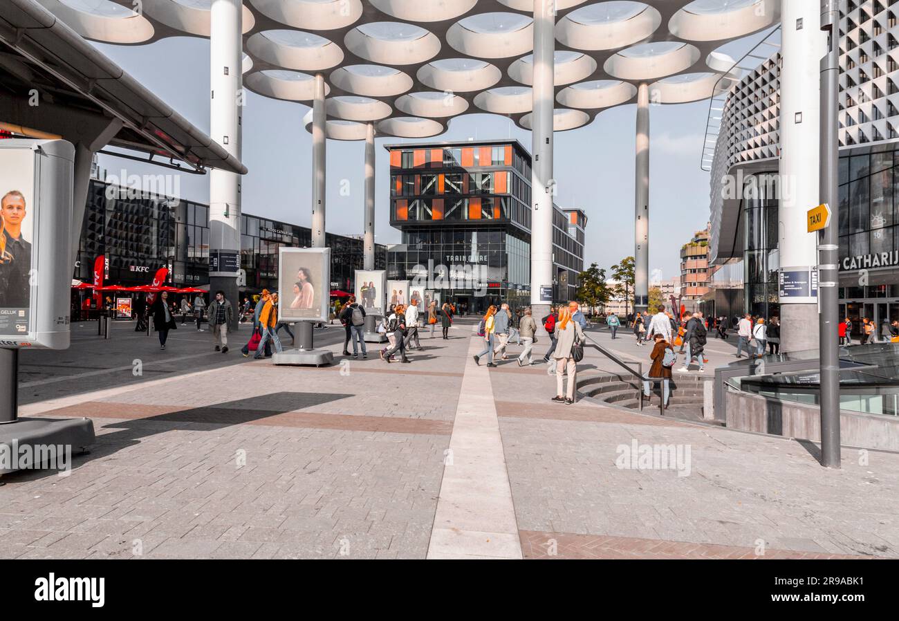 Utrecht, NL - OCT 9, 2021: Utrecht Central Station is the transit hub ...