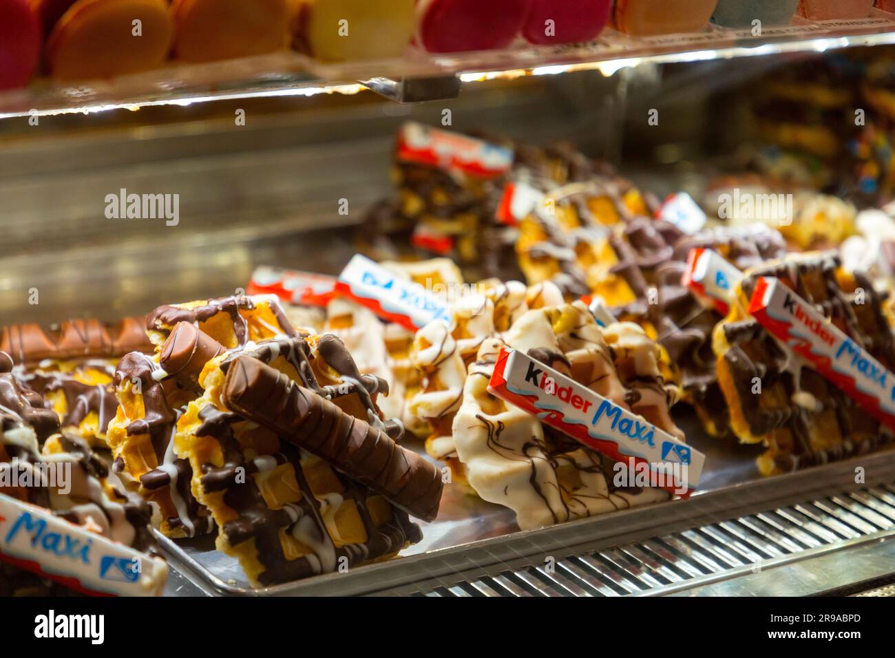 Amsterdam, NL - OCT 12, 2021: Stroopwafel with chocolate, typical Dutch ...