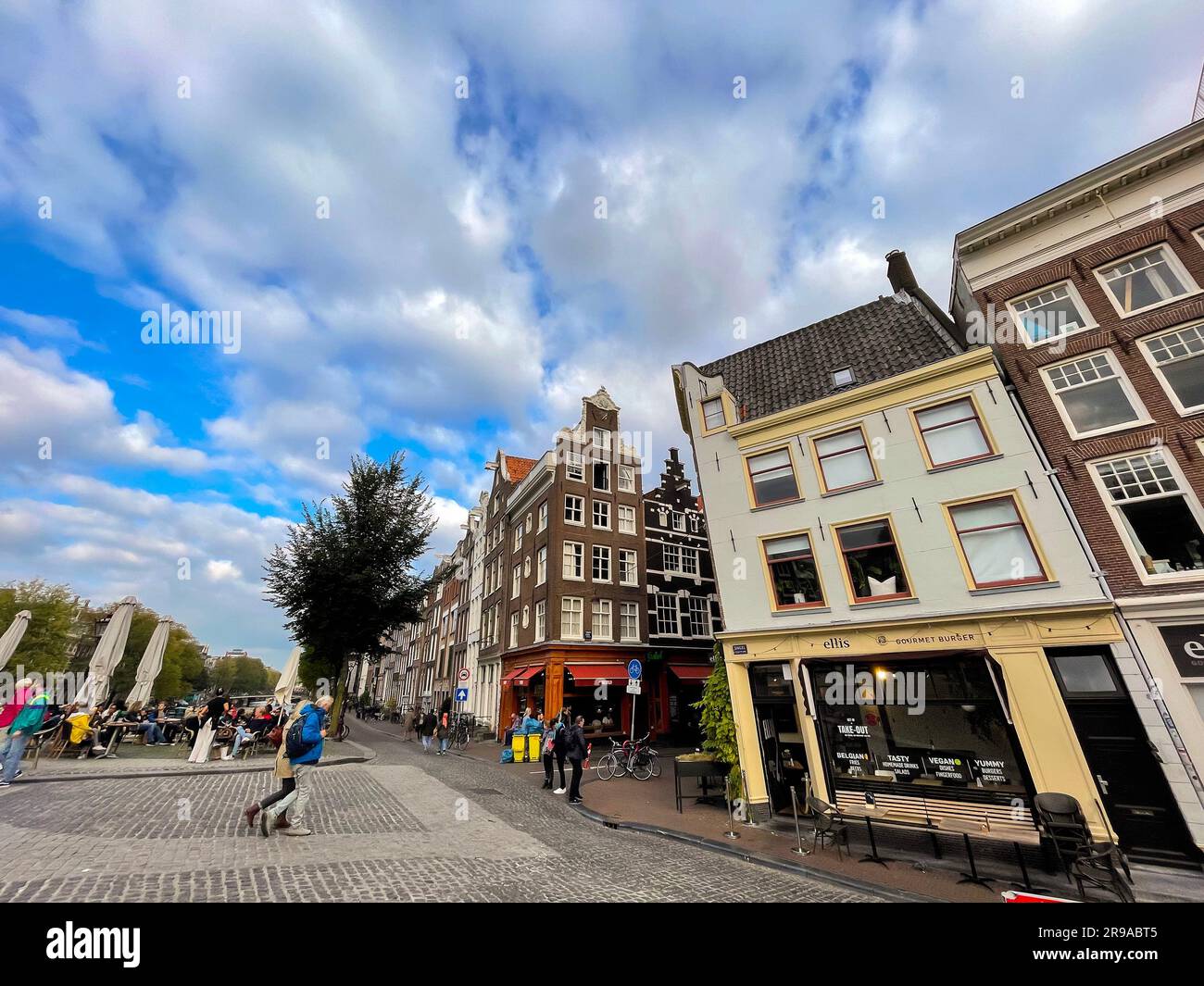 Amsterdam, NL - October 10, 2021: Street view and generic architecture ...