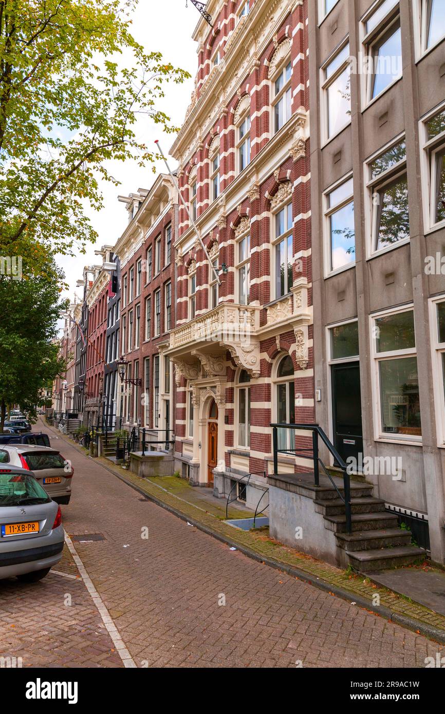 Amsterdam, NL - October 10, 2021: Street view and generic architecture ...