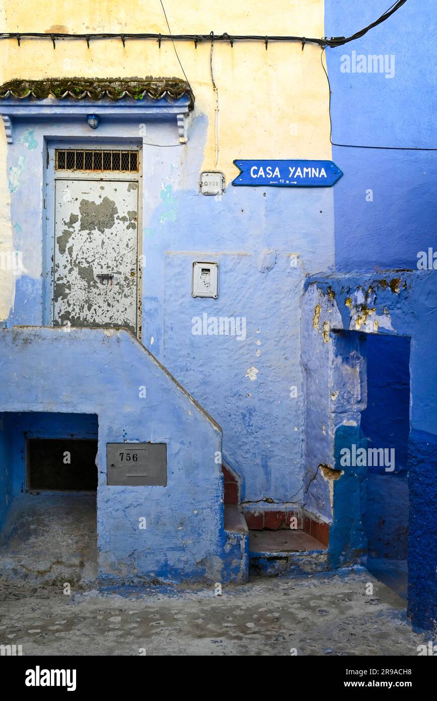A wandering maze of blue streets with small hotels, housing and ...