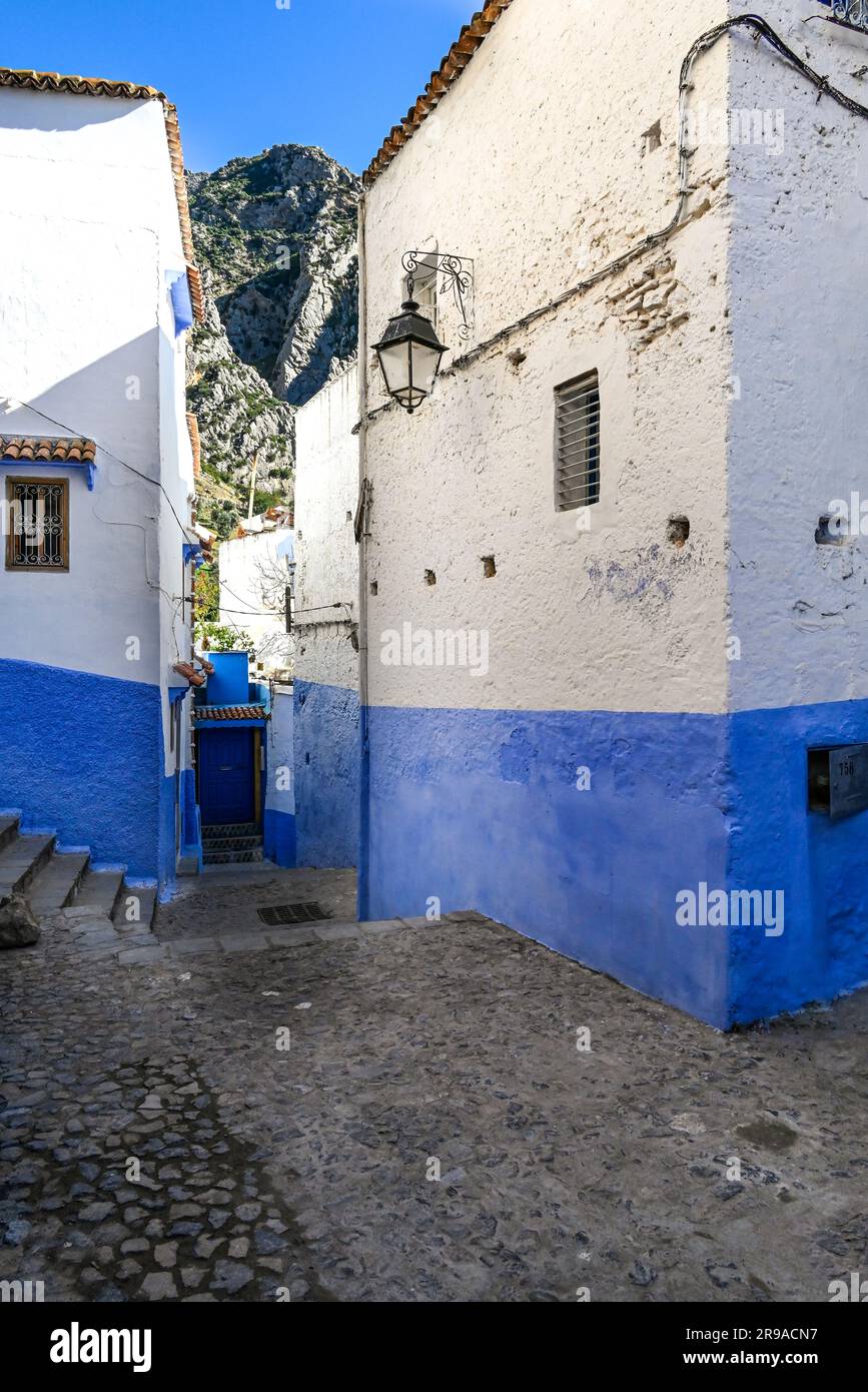 Another winding maze of stairs and steps among the ubiquitous blue ...