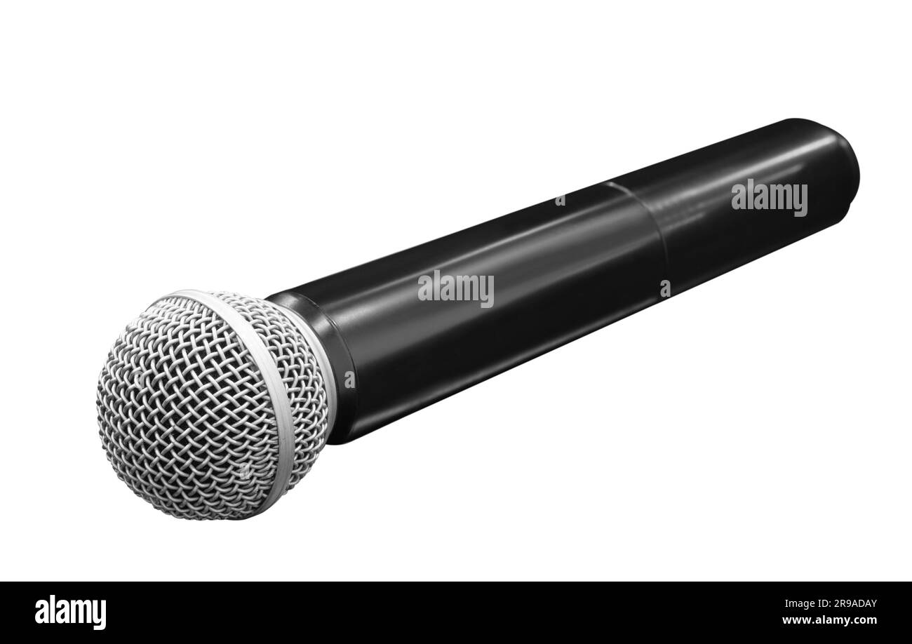 Microphone isolated on white background Stock Photo - Alamy