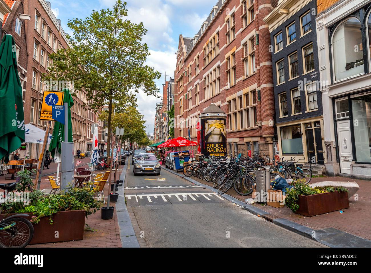 Amsterdam, NL - October 10, 2021: Street view and generic architecture ...