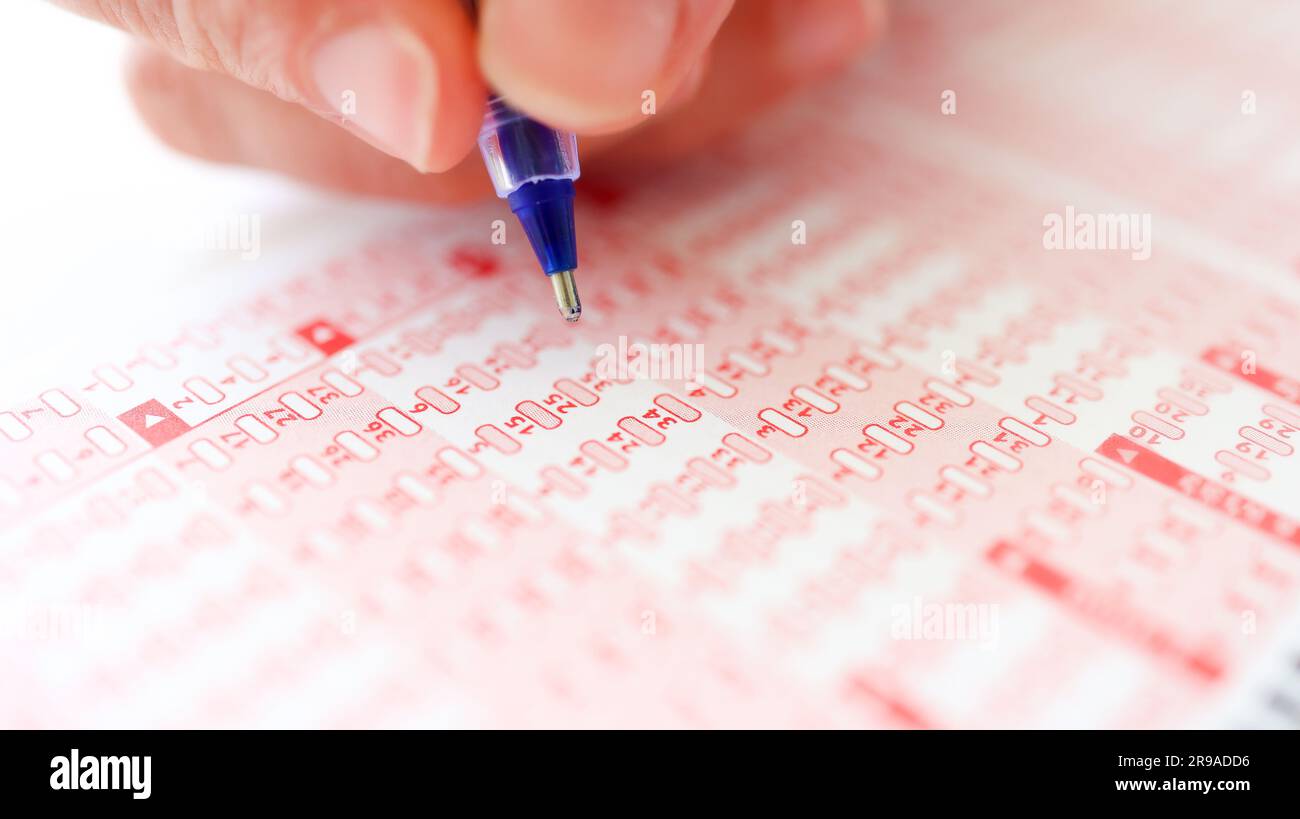 Making prediction by choosing numbers on a Lotto ticket Stock Photo - Alamy