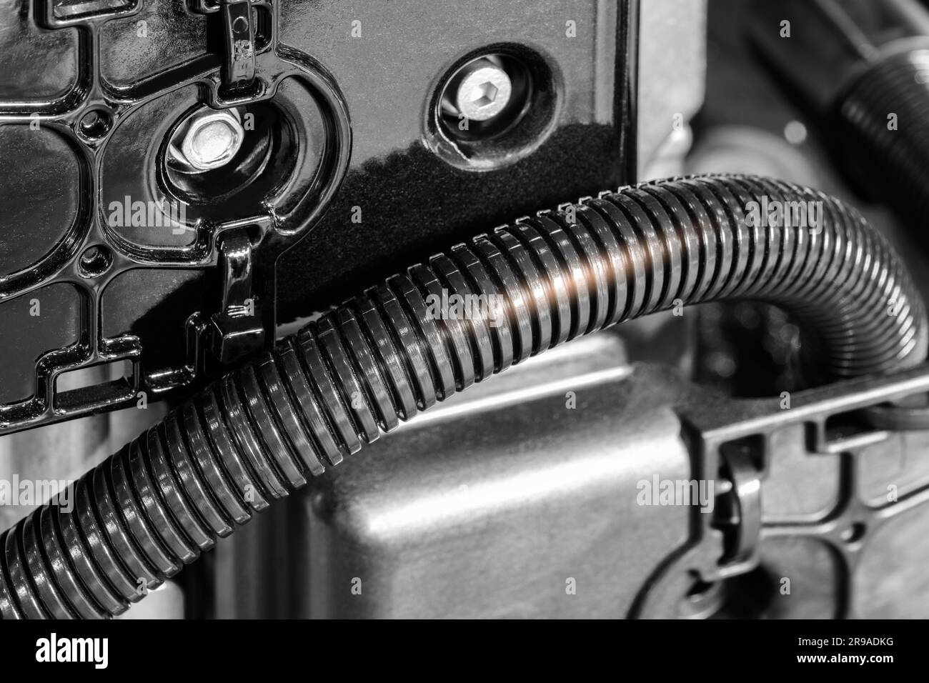 Close-up of diesel engine turbocharger, Diesel and gas industrial ...