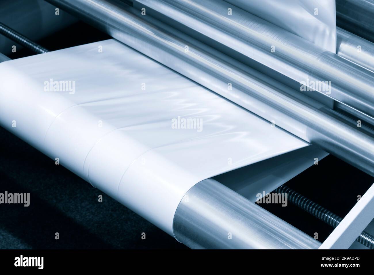 Automatic industrial machine for plastic packaging with light effect of ...