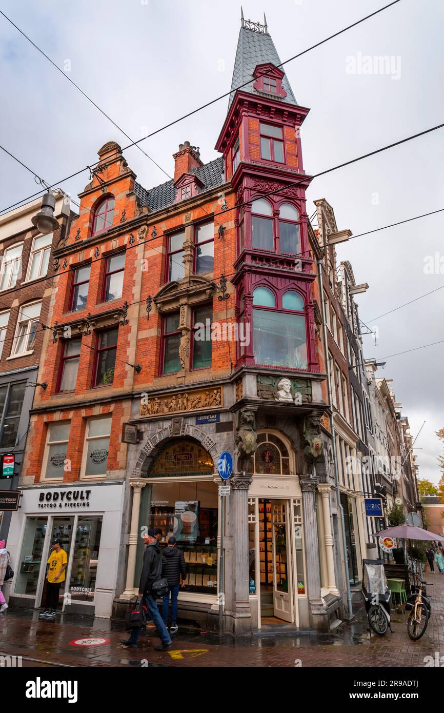 Amsterdam, the Netherlands - October 12, 2021: Street view and generic ...
