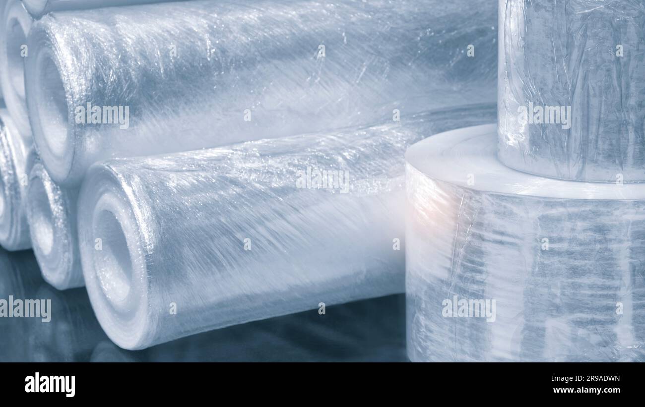 Roll industrial transparent polyethylene film hi-res stock photography and images - Alamy