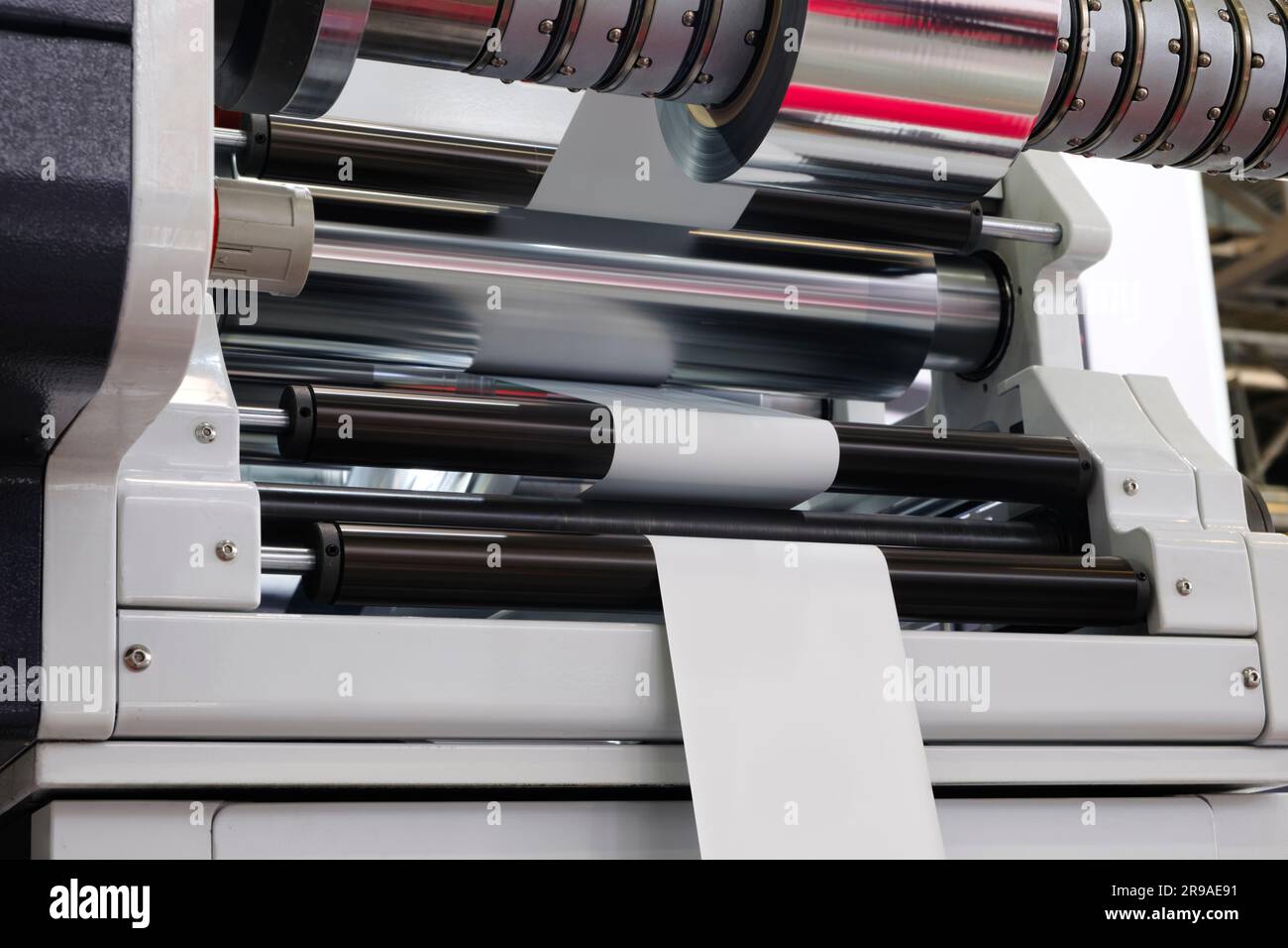 Automatic industrial machine for plastic packaging with light effect of ...