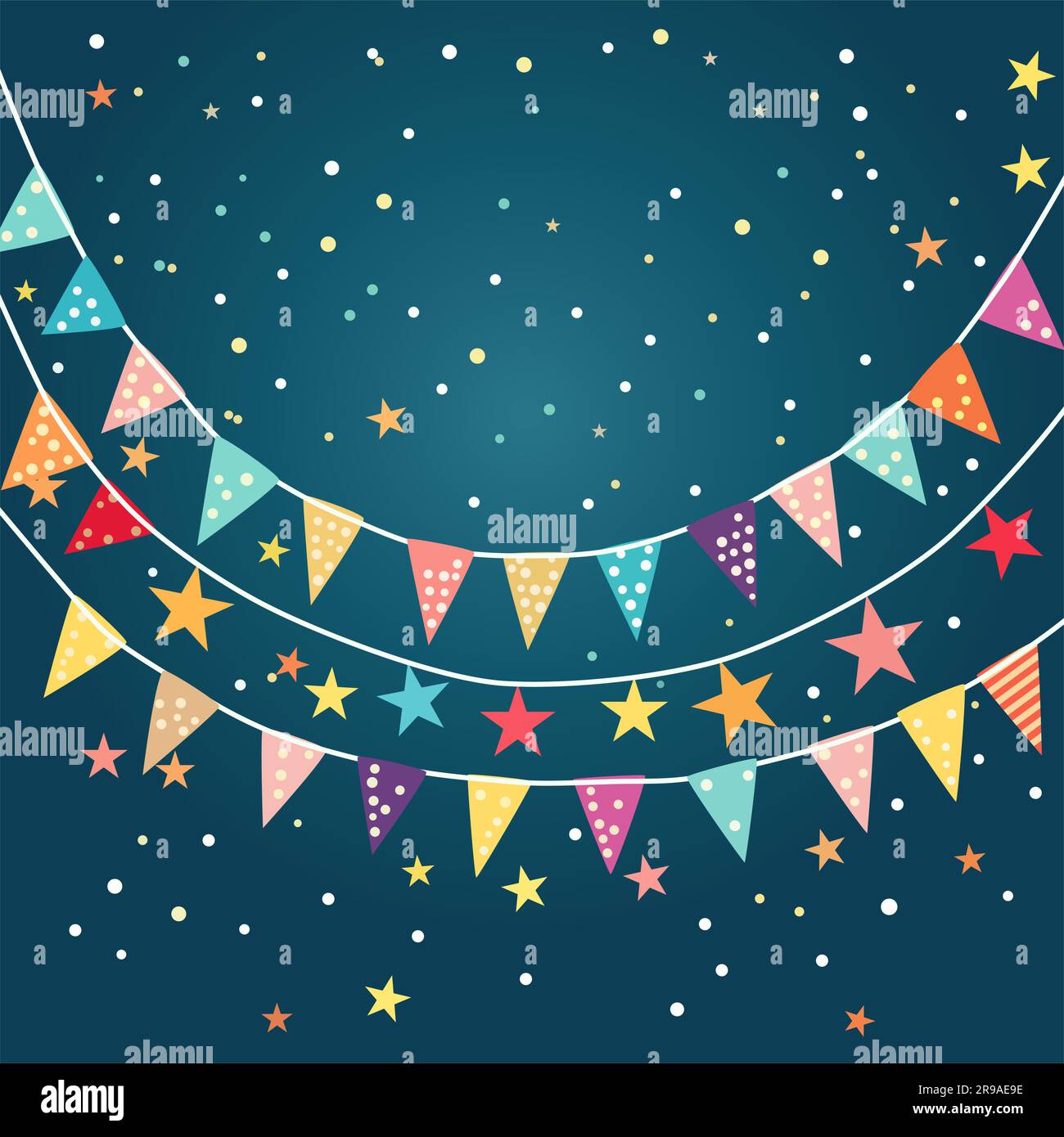 Colorful party background with flags. Vector Illustration Stock Vector ...