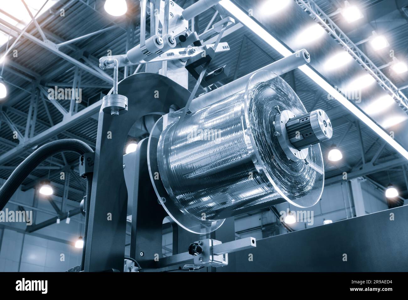 Automatic industrial machine for plastic packaging with light effect of ...