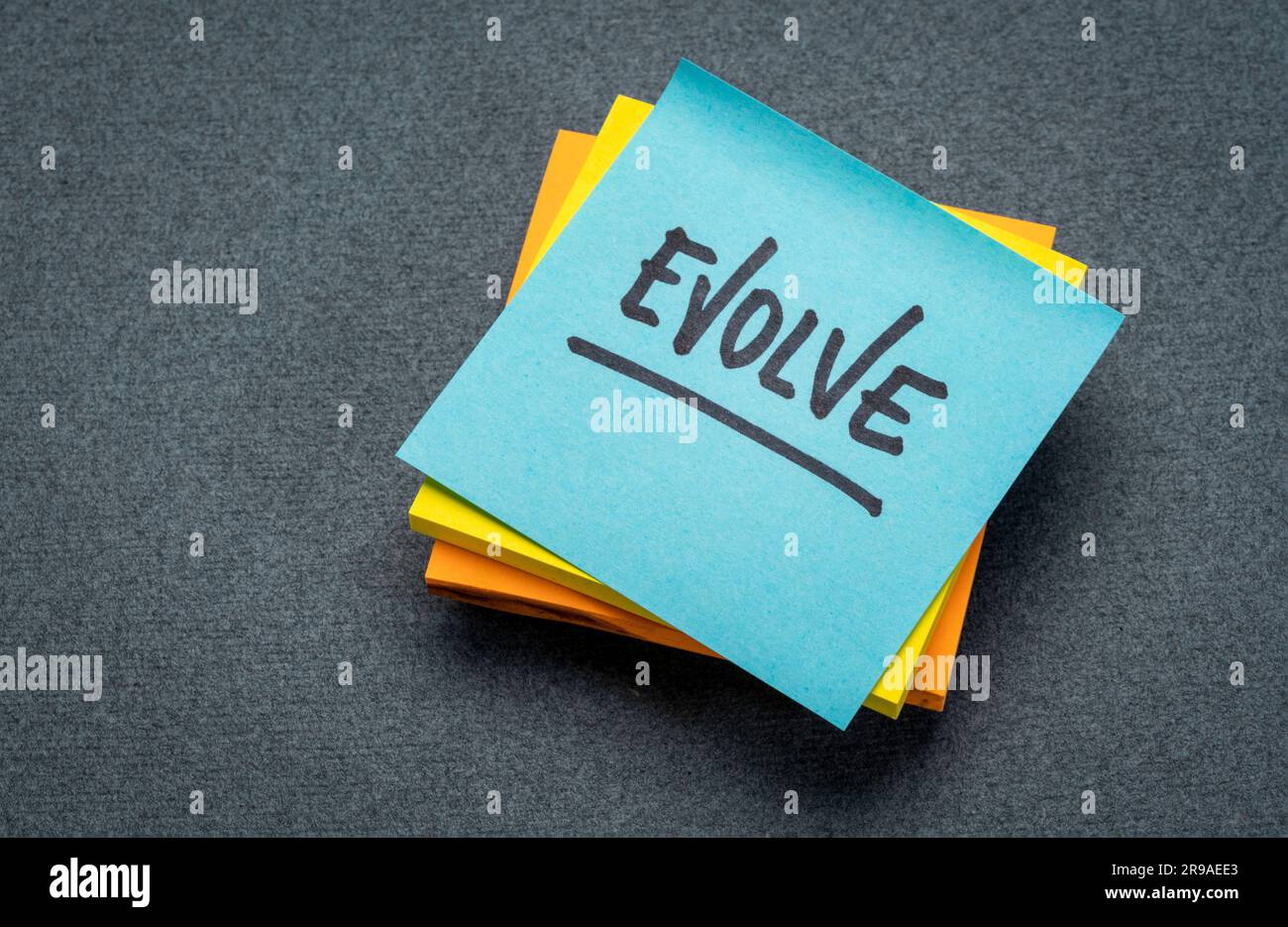 evolve reminder note, change, flexibility and personal development ...